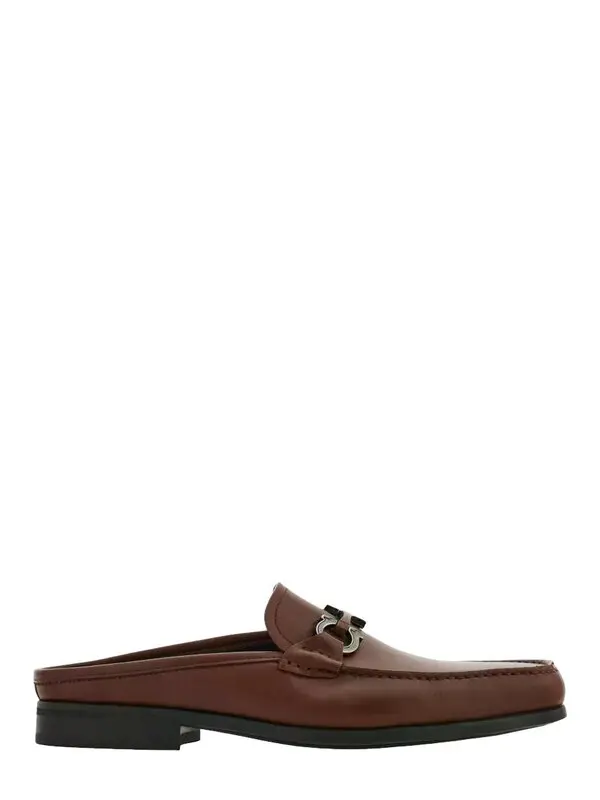 FERRAGAMO Gancini Ornament Mules - Brown