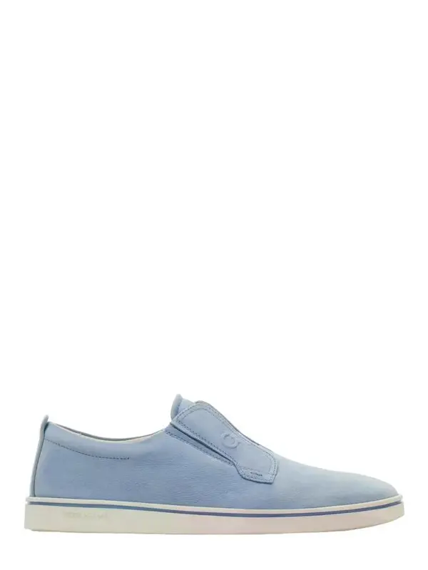 FERRAGAMO Gancini Detail Slip-on Sneakers - Blue