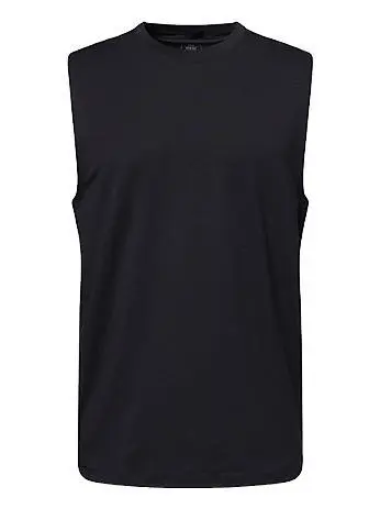 On Focus Crew-neck Cotton-jersey Tank Top - Black