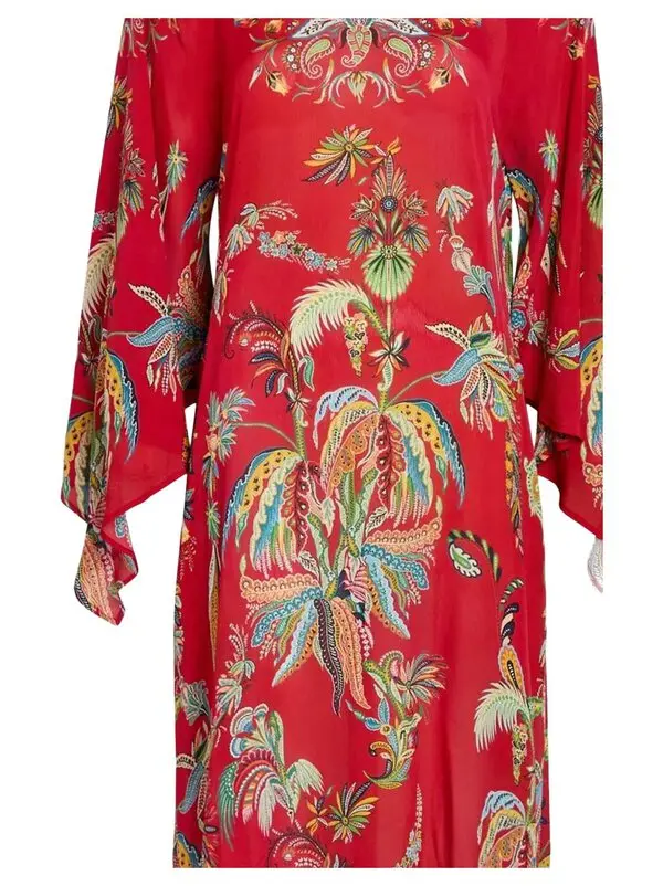 Etro Paisley Print Maxi Dress - Red