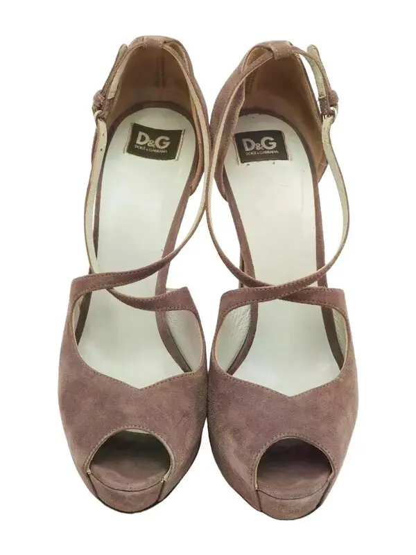 Dolce & Gabbana Peep-toe Platform Stiletto Sandals - Brown