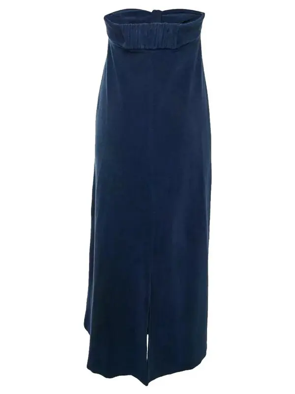 Zimmermann Strapless Knot-detail Midi Dress - Blue