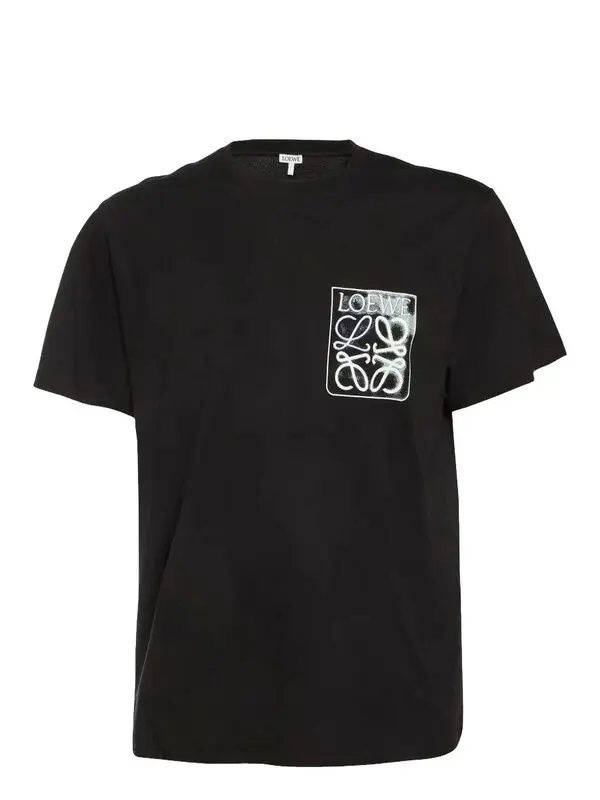 Loewe Anagram-logo Cotton T-shirt - Black