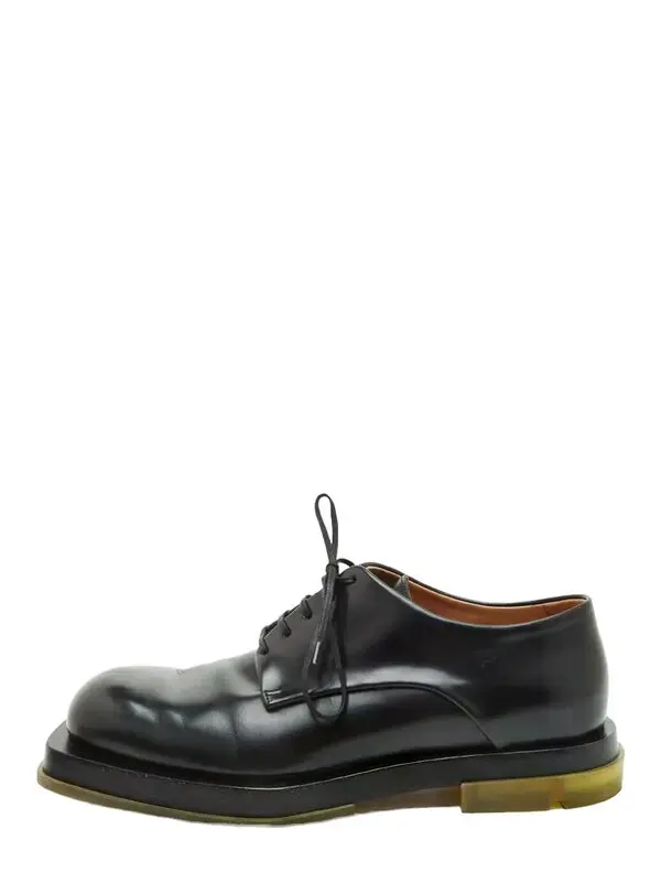 Bottega Veneta Square Toe Derby Shoes - Black