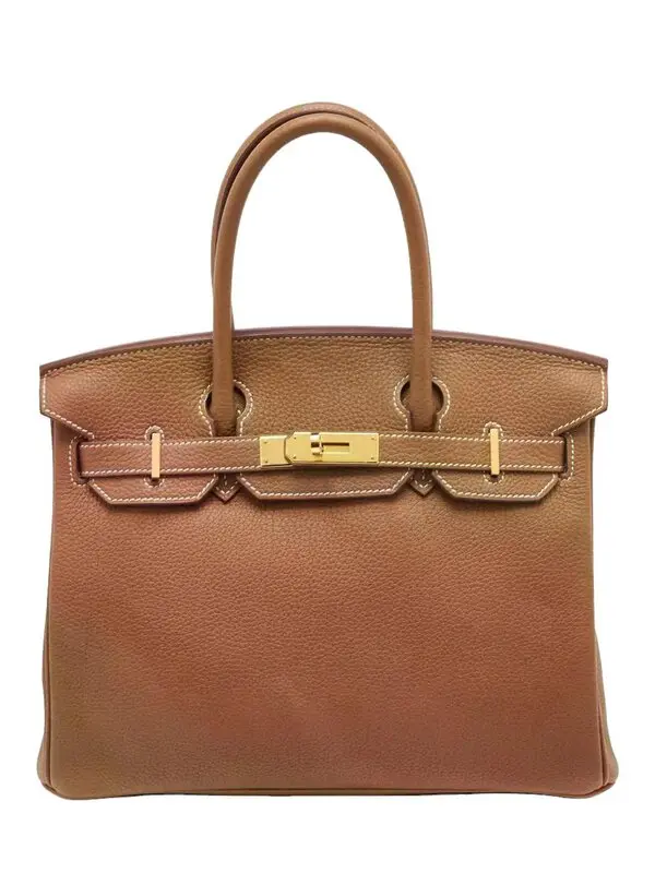 Hermès 30 Leather Tote Bag - Neutrals