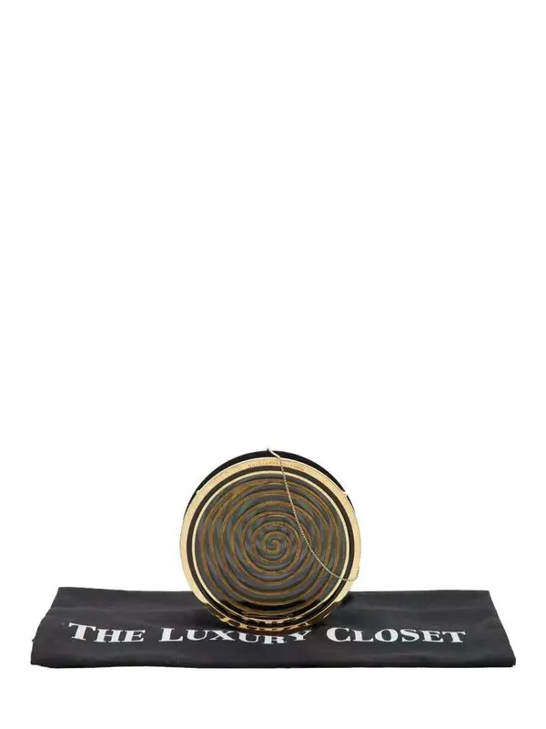 CHARLOTTE OLYMPIA Spiral Round Clutch Bag - Black