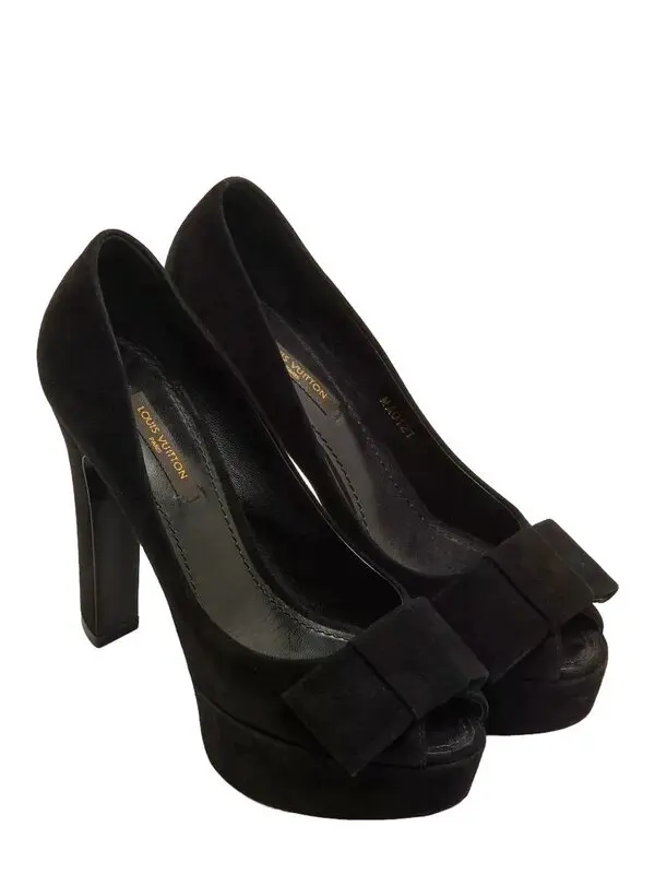 LOUIS VUITTON Peep-toe Platform Pumps - Black