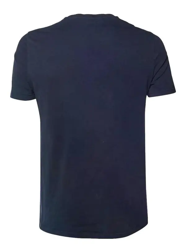 Neil Barrett Lightning-bolt Print Cotton T-shirt - Blue