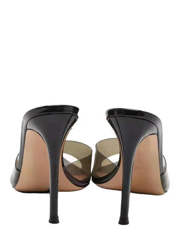 GIANVITO ROSSI Elle Slip-on Stiletto Sandals - Black