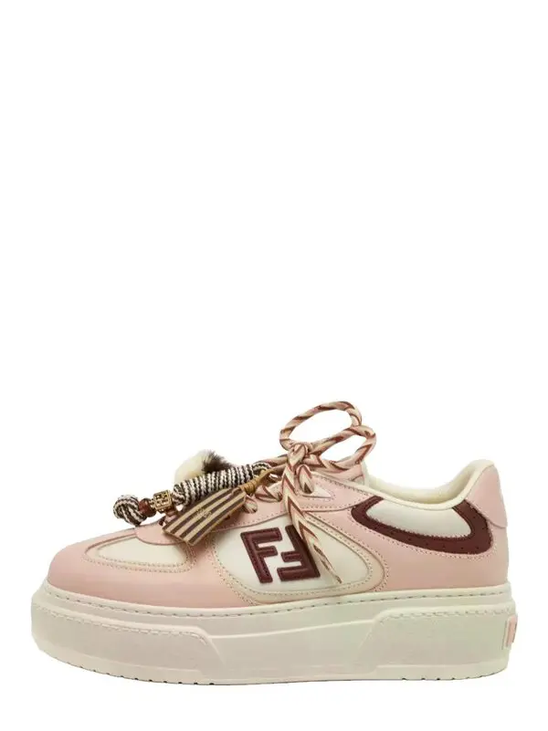 Fendi Match Charm Lace-up Platform Sneakers - Multicolour