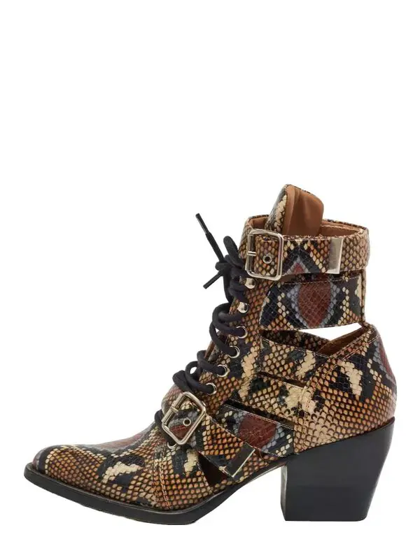 Chloé Rylee Buckle Ankle Boots - Neutrals