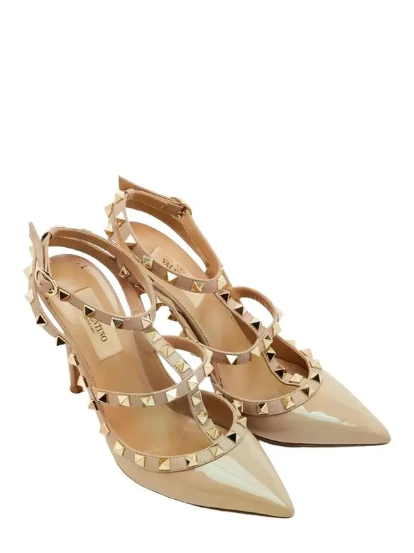 Valentino Garavani Rockstud Pointed-toe Pumps - Neutrals
