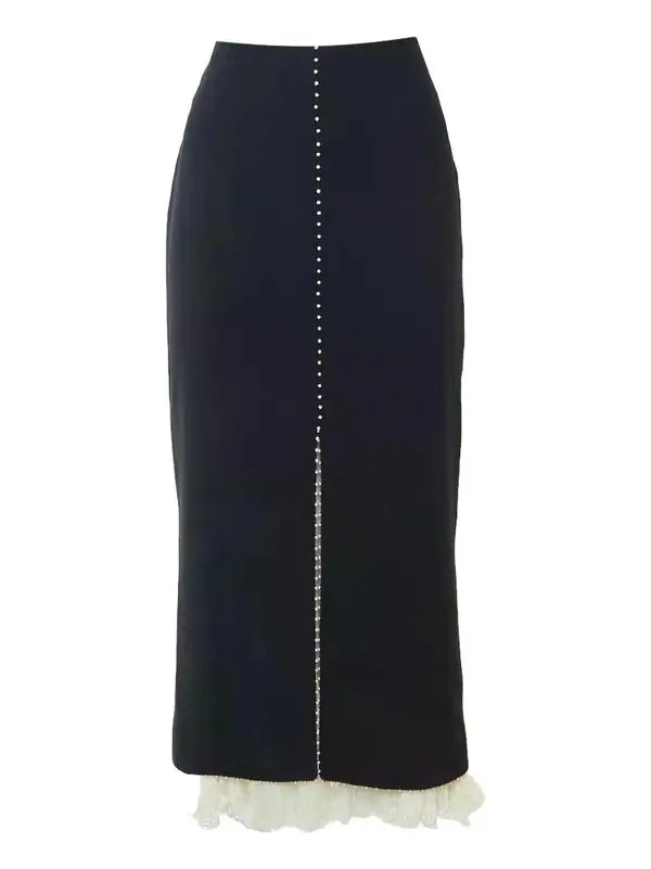 Alexander McQueen Embellished Midi Skirt - Black