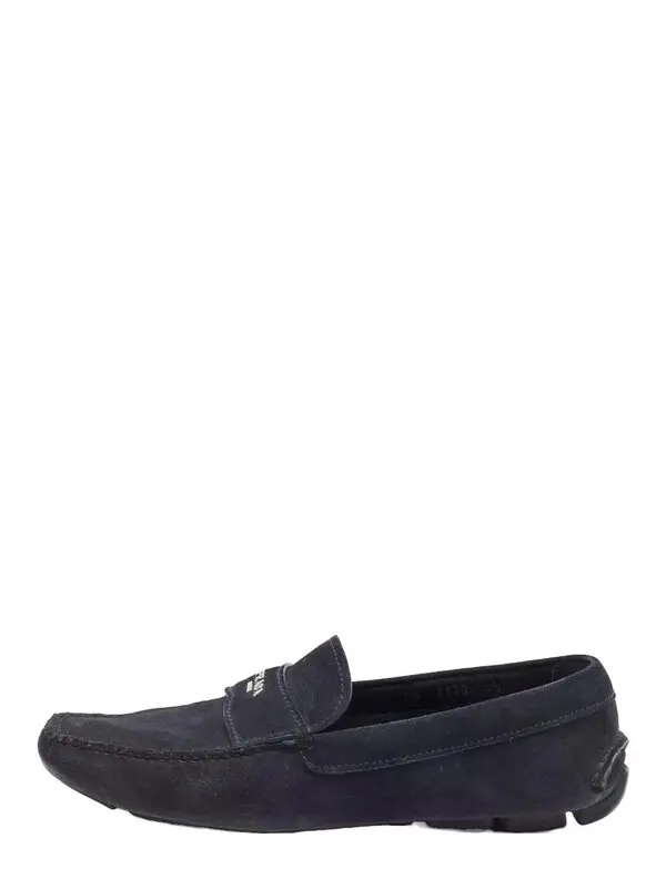 Prada Suede Slip-on Loafers - Blue