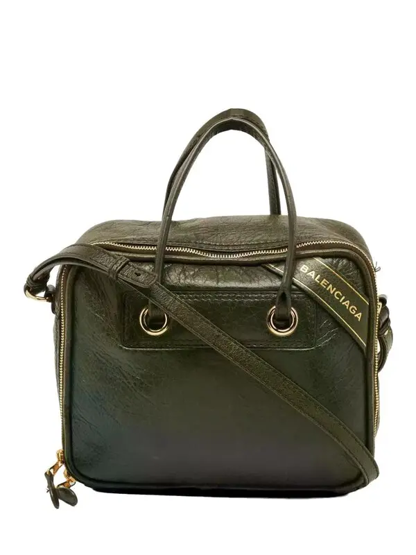 Balenciaga Blanket Leather Tote Bag - Green