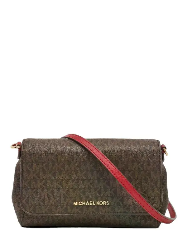 Michael Kors Jet Set Monogram Crossbody Bag - Brown
