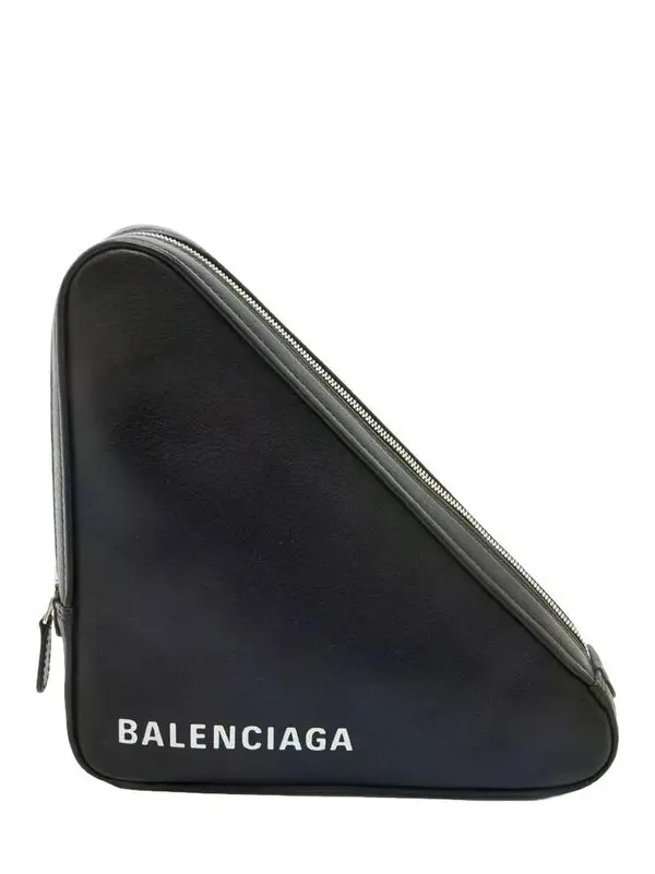 Balenciaga Leather Clutch Bag - Black