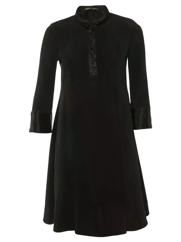 Balenciaga Pleated Knee-length Dress - Black