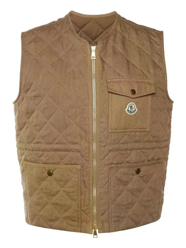 Moncler Vigny Quilted Gilet - Brown
