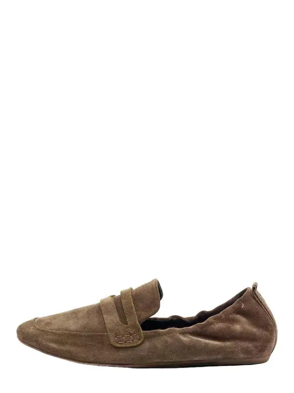 LANVIN Suede Slip-on Loafers - Brown