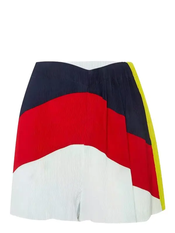 Sandro Plissé Colour-block Shorts - Blue
