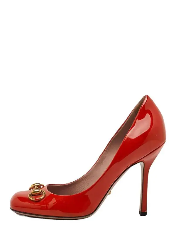 Gucci Horsebit Patent Leather Pumps - Red