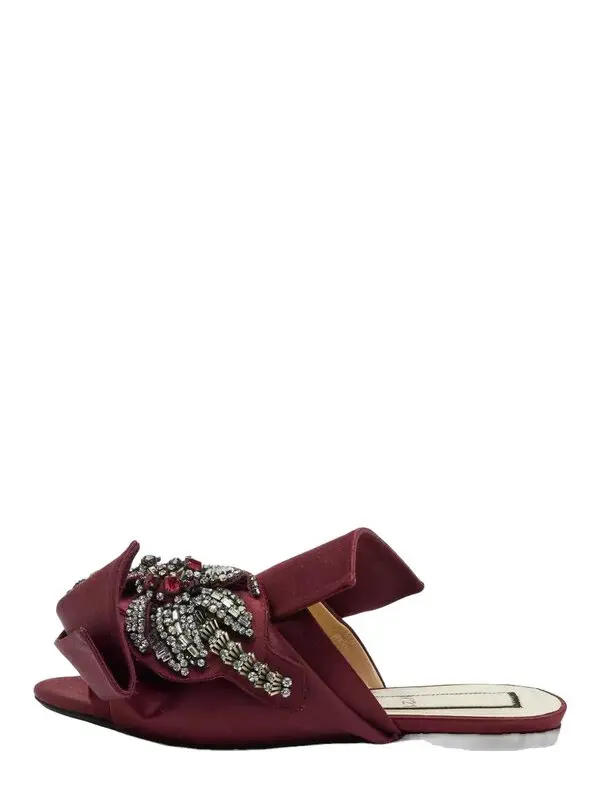 N°21 Embellished Mules - Red