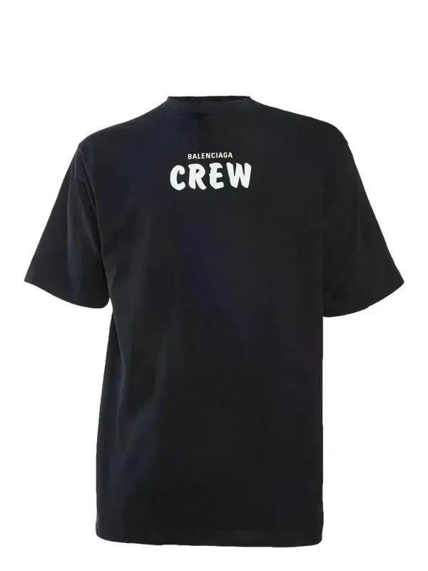 Balenciaga Crew Logo-print T-shirt - Black