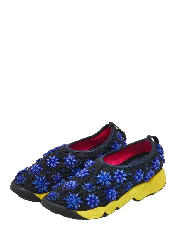 Dior Fusion Embellished Mesh Sneakers - Black