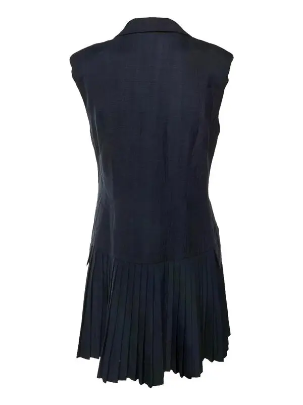 Sandro Pleated Mini Dress - Blue