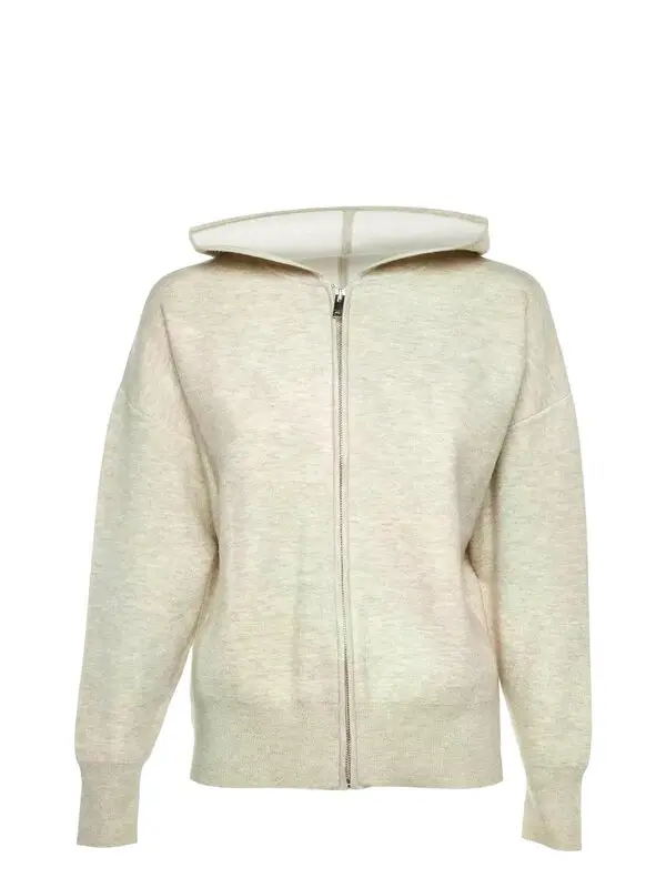 Sandro Embroidered Zip-up Hoodie - Grey