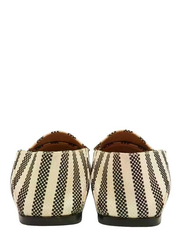 SERGIO ROSSI Sr1 Striped Moccasins - Neutrals