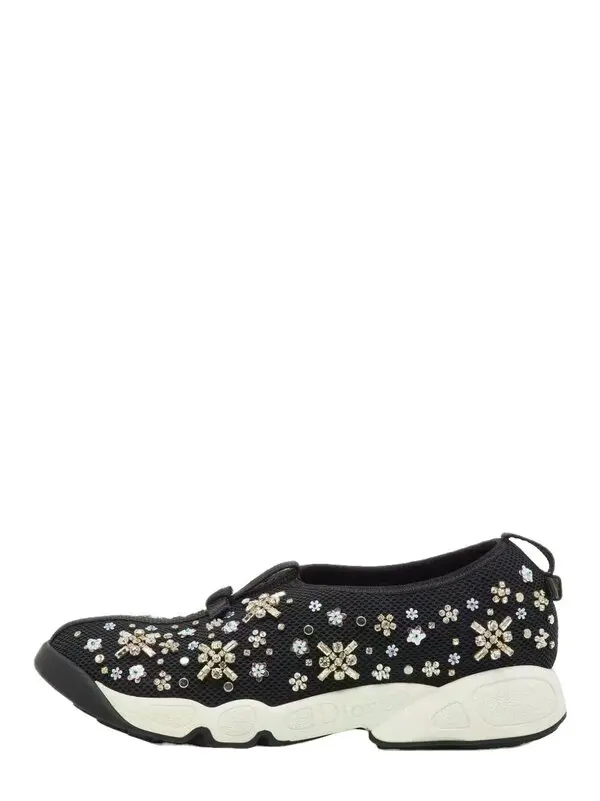 Dior Fusion Crystal Embellished Sneakers - Black