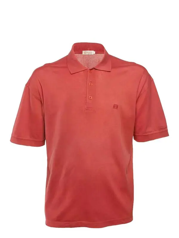 Loewe Anagram Embroidered Polo Shirt - Red