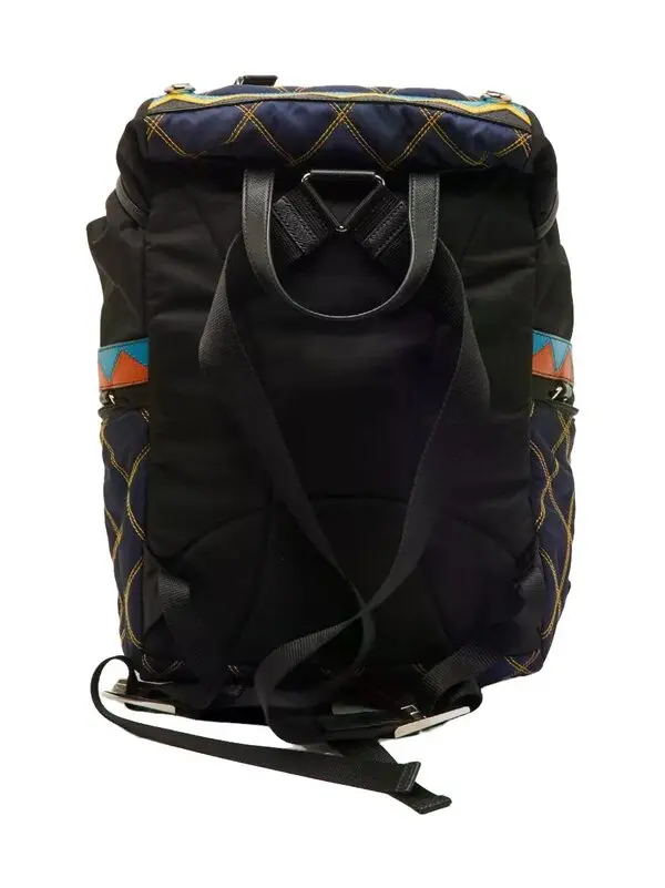 Prada Tessuto Impunturato Backpack - Blue