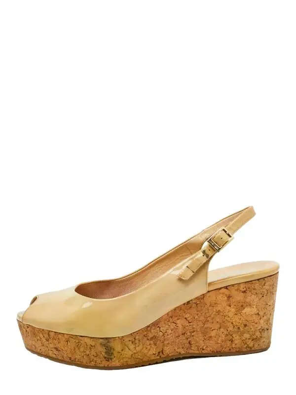 JIMMY CHOO Cork Wedge Sandals - Neutrals