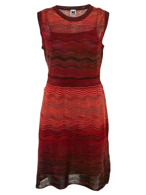 Missoni Patterned Knit Mini Dress - Red