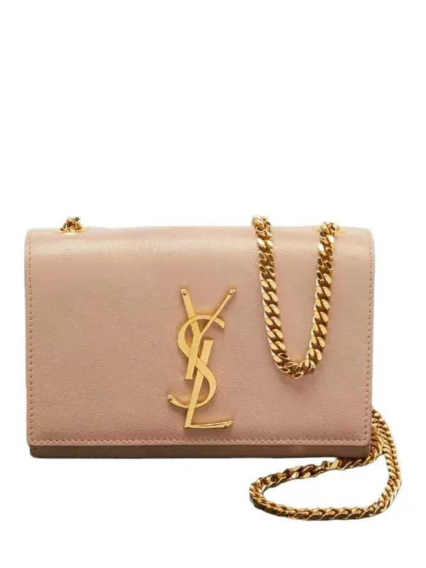 Saint Laurent Small Leather Kate Shoulder Bag - Neutrals