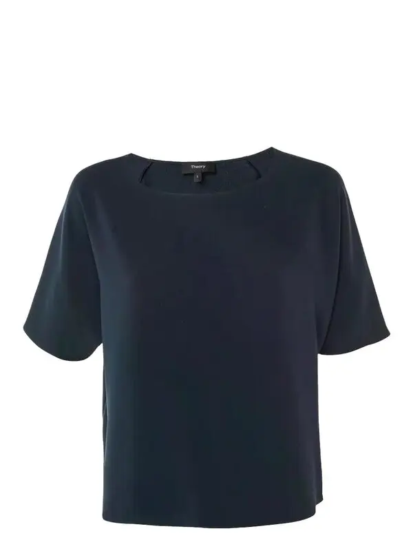 Theory Crepe Raglan Sleeve Top - Blue
