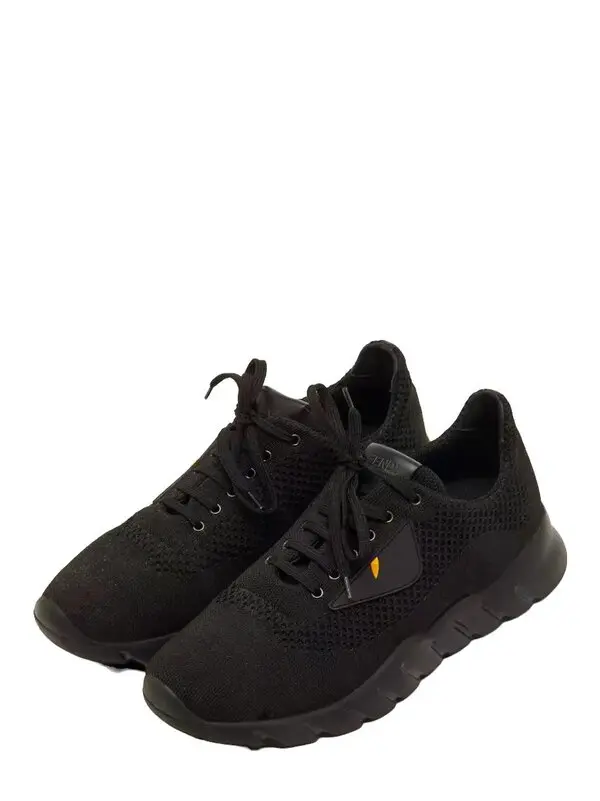 Fendi Bag Bugs Knit Sneakers - Black