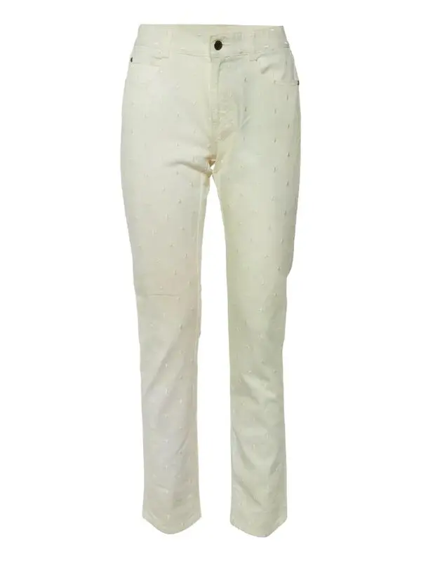 Stella McCartney Slim-fit Jeans With Star Embroidery - Neutrals