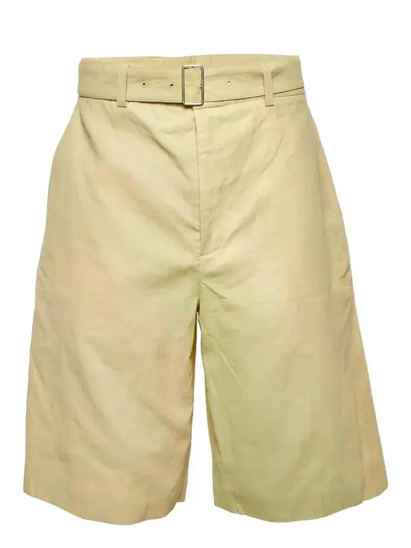 JIL SANDER Belted Coated Shorts - Neutrals
