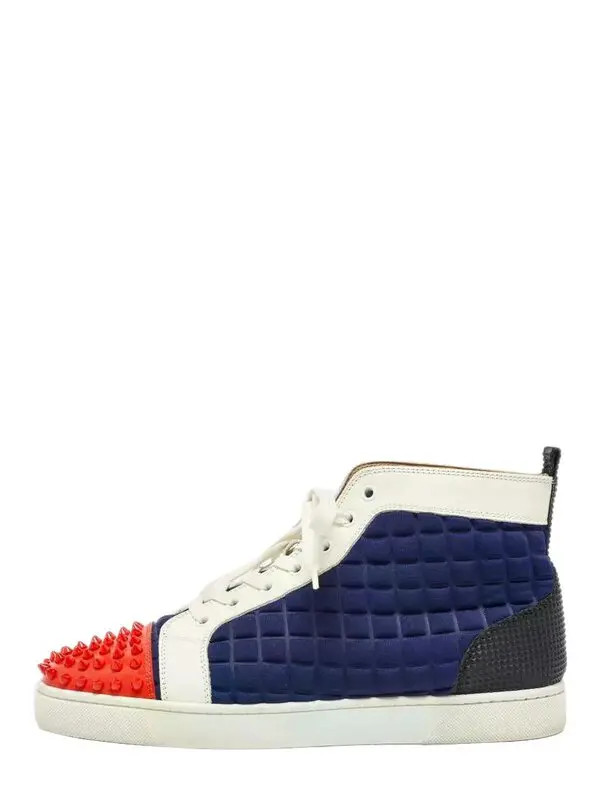 CHRISTIAN LOUBOUTIN Louis Flat High-top Sneakers - Blue