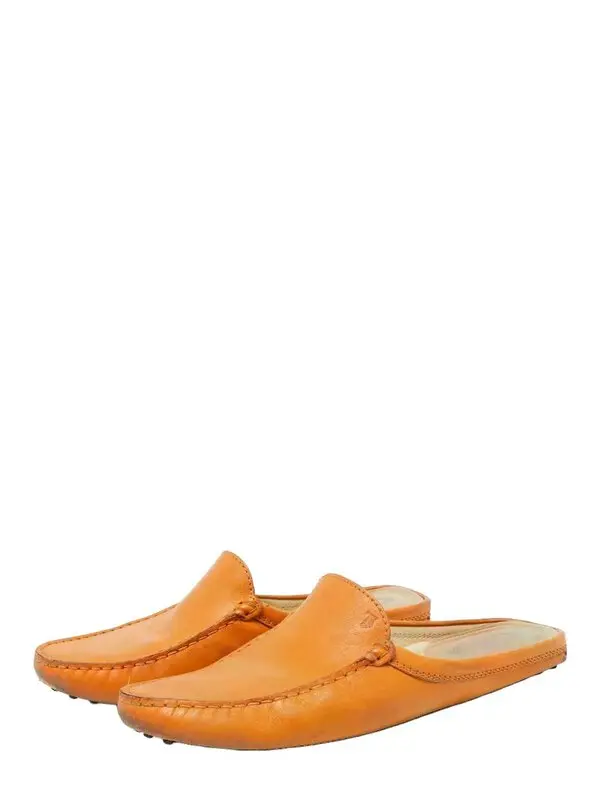 TOD'S Leather Mules - Orange