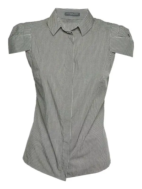 Alexander McQueen Gingham Print Shirt - Black