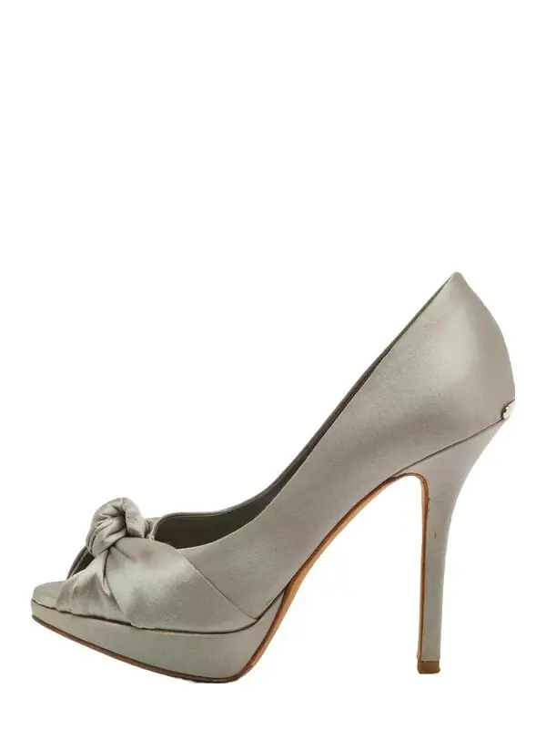 Dior Peep-toe Stiletto Pumps - Grey