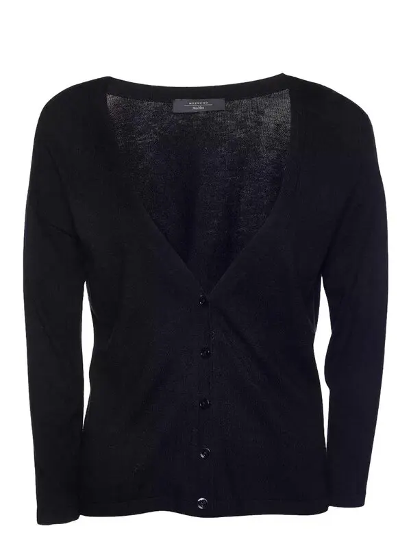 Max Mara Knit Button-front Cardigan - Black