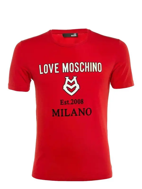 Moschino Logo-print Crew-neck T-shirt - Red