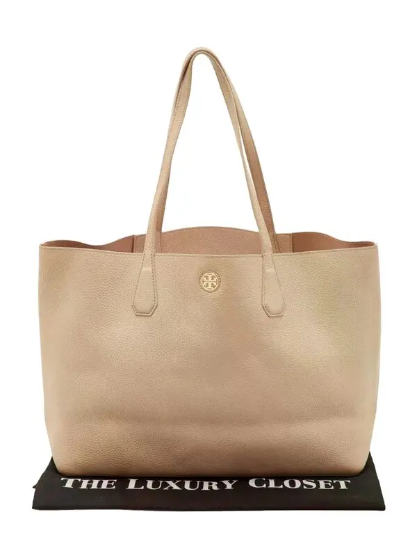 Tory Burch Perry Logo Shopper Tote Bag - Neutrals