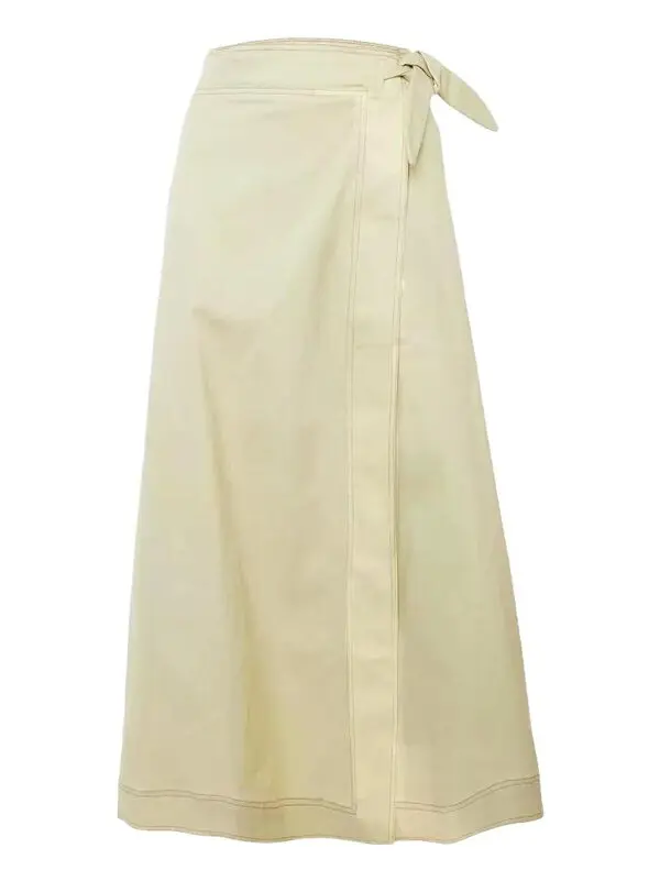 GANNI Beige Twill Wrap Skirt - Neutrals